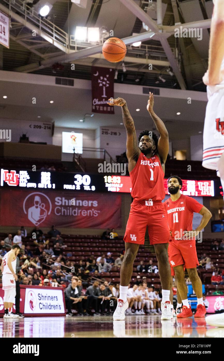 Charleston, South Carolina, USA. 17th Nov, 2023. Houston Cougars guard ...