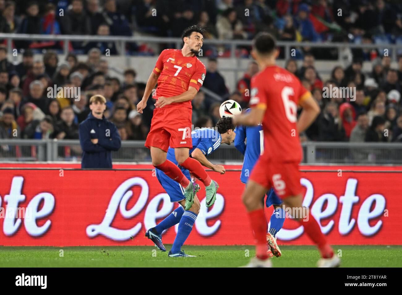 Elif Elmas (North Macedonia)Matteo Darmian (Italy) during the UEFA ...
