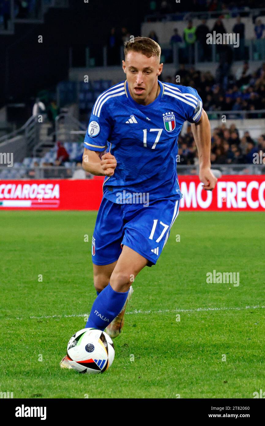 Davide Frattesi, of Italy, in action during the UEFA Euro 2024 ...