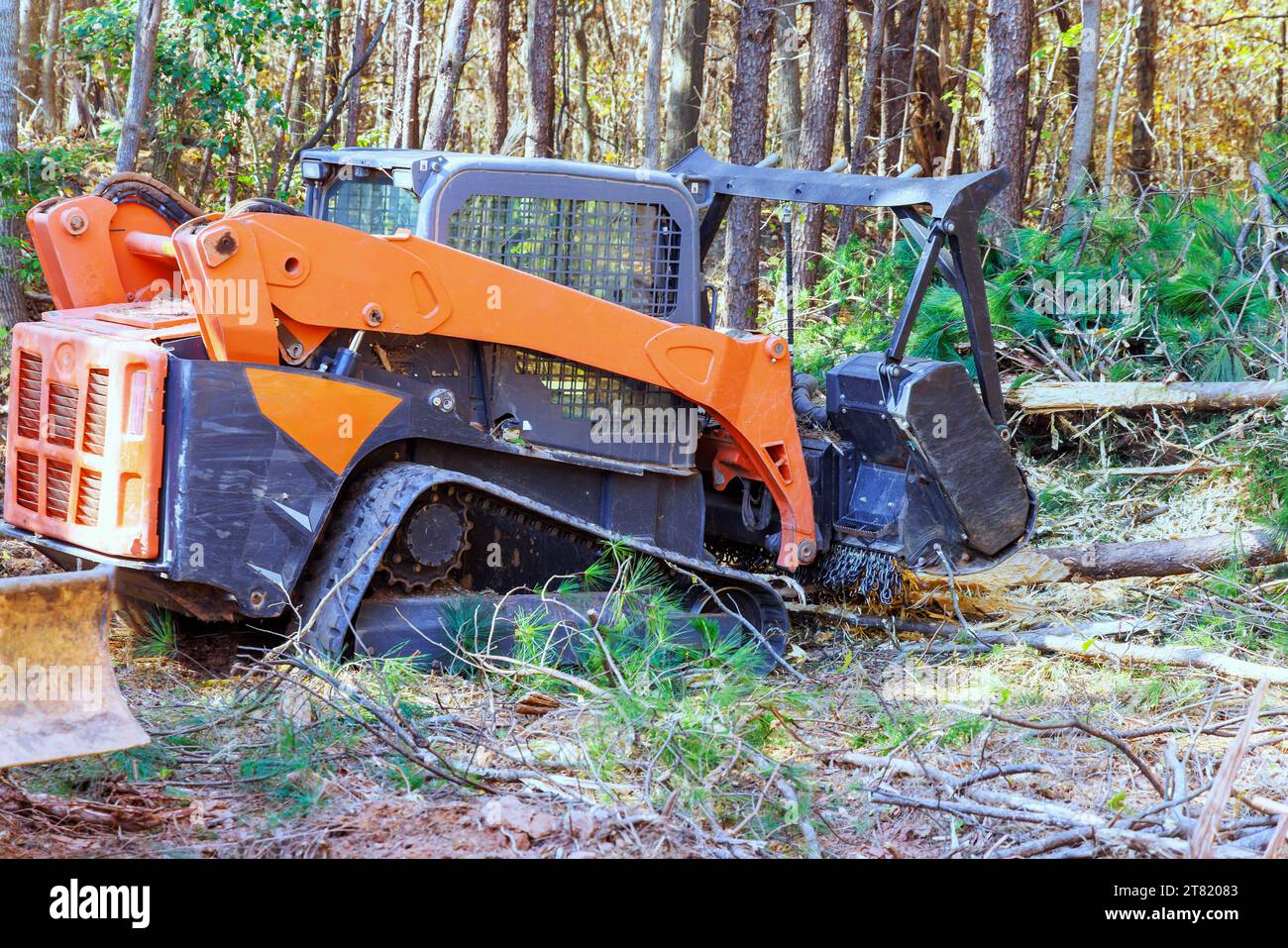 Forestry mulcher used by contractor for general purpose cleaning at ...