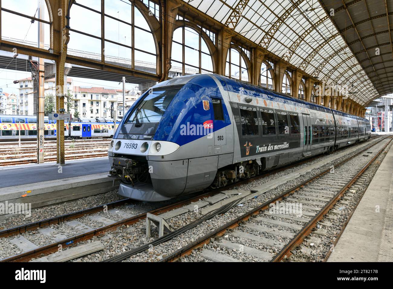 Nice, France - Jul 23, 2022: Interior of Nice-Ville train station with ...