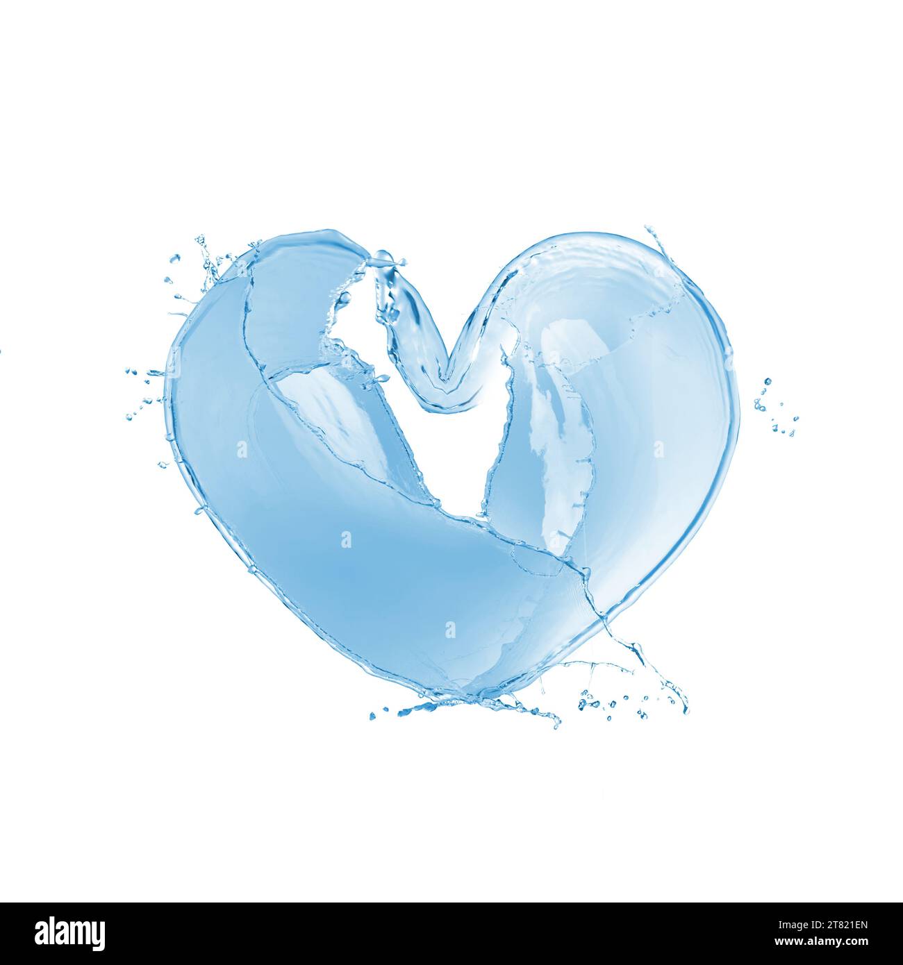Splash of fresh water in shape of heart isolated on white Stock Photo ...