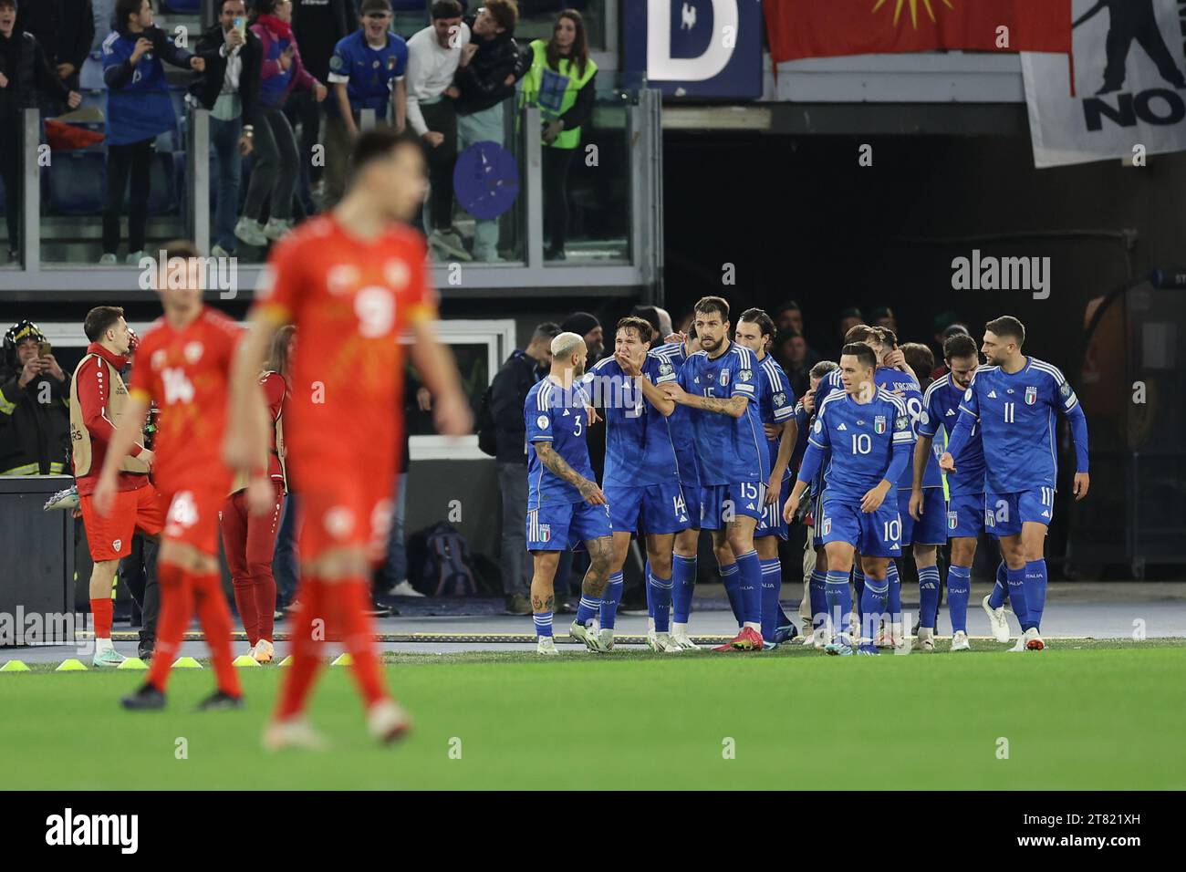 Federico Chiesa of Italy celebrates after scoring a goal during the ...