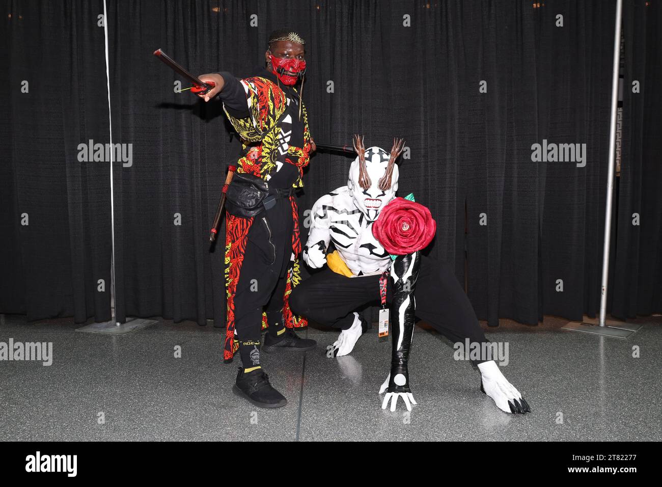 African Japanese warrior and an African Nigerian samurai and Hanami ...