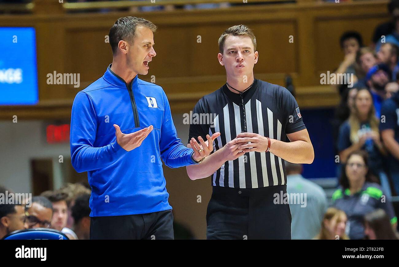 November 17, 2023: Jon Scheyer, the head basketball coach for Duke ...