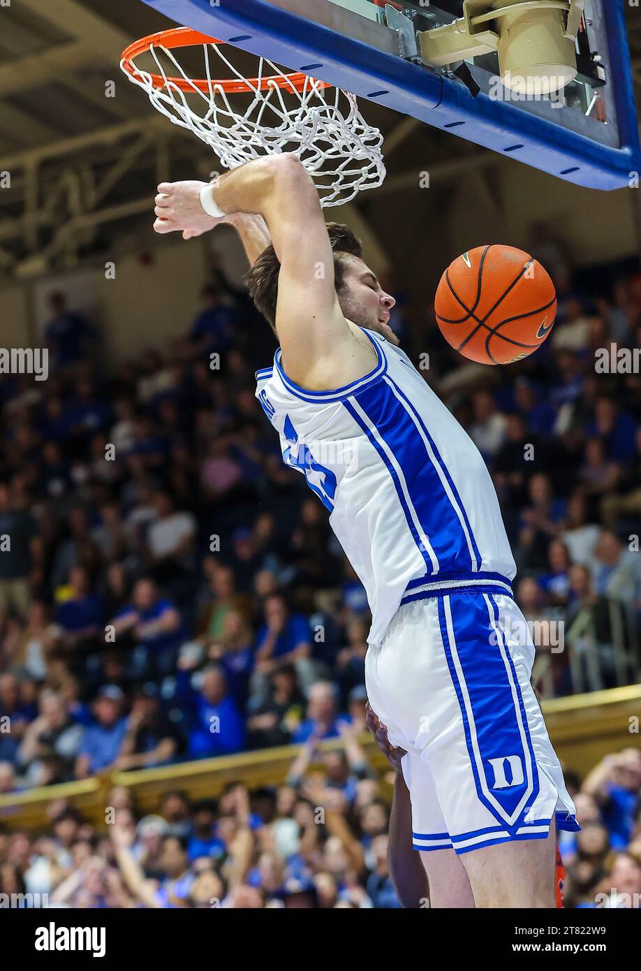 November 17, 2023: Duke University senior Ryan Young (15) with the dunk ...