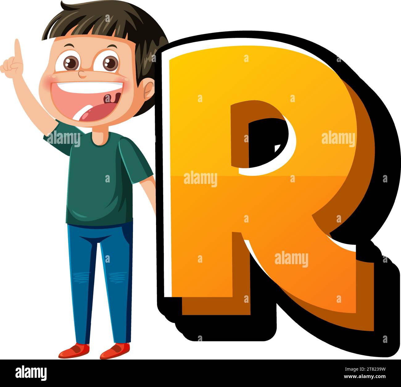 Clip Art De La Letra R English Alphabet R Stock Illustrations