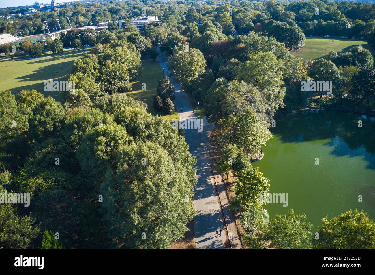 Aerial view of Piedmont Park in Atlanta, GA USA Stock Photo - Alamy