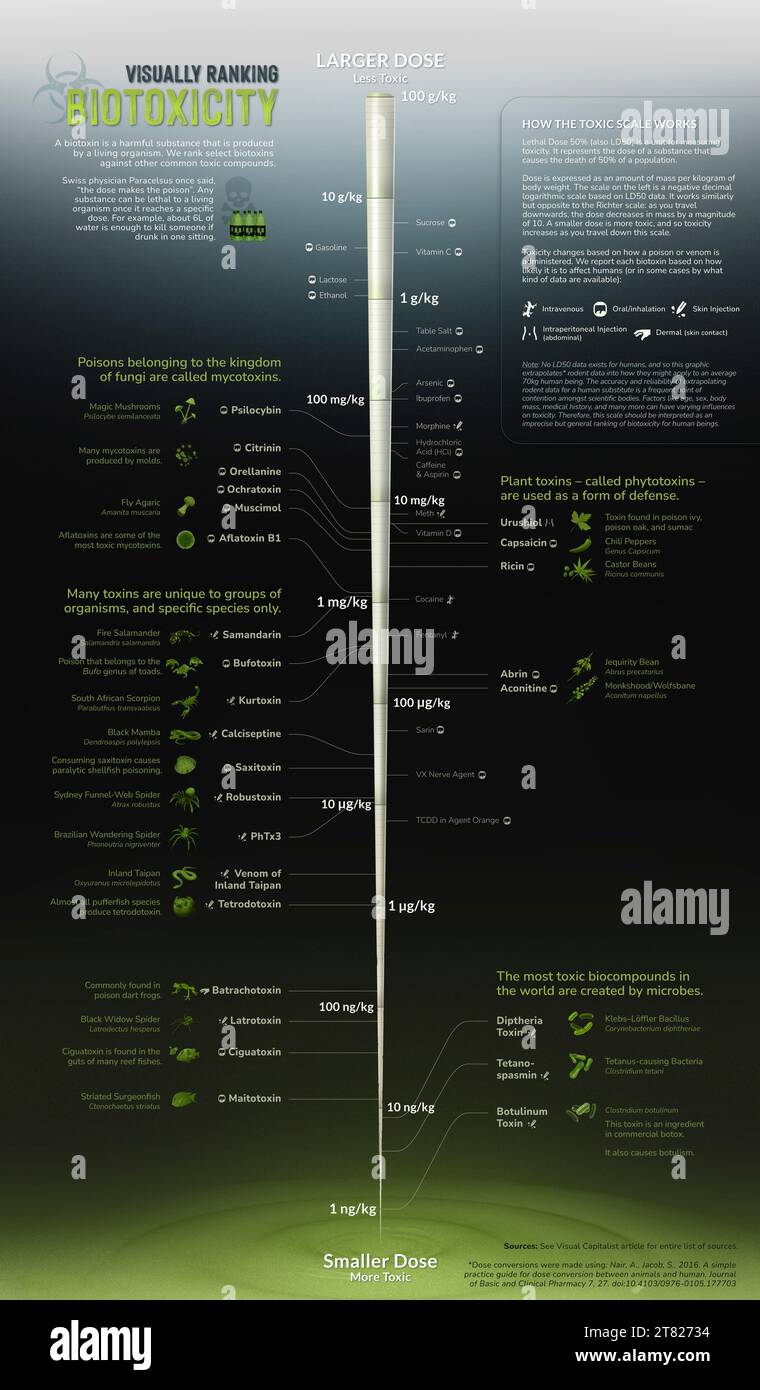 Ranking biotoxicity, illustration Stock Photo - Alamy