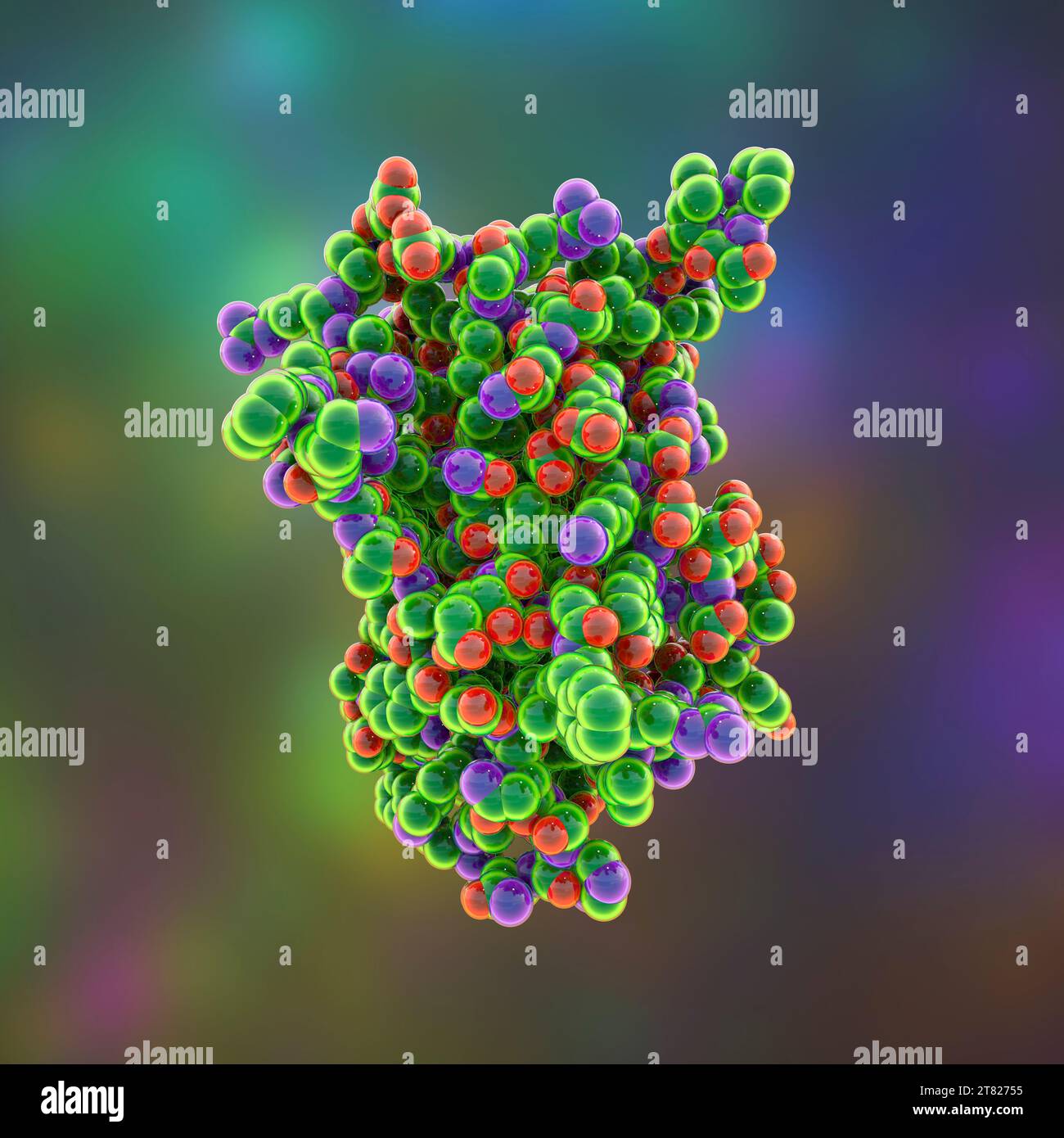 Human growth hormone molecule, illustration Stock Photo - Alamy