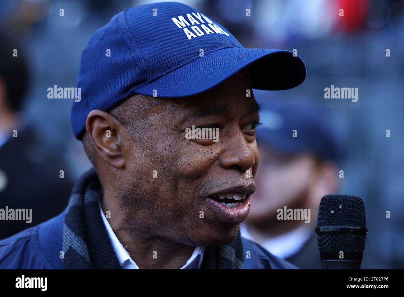 New York City Mayor Eric Adams before throwing out the ceremonial first ...