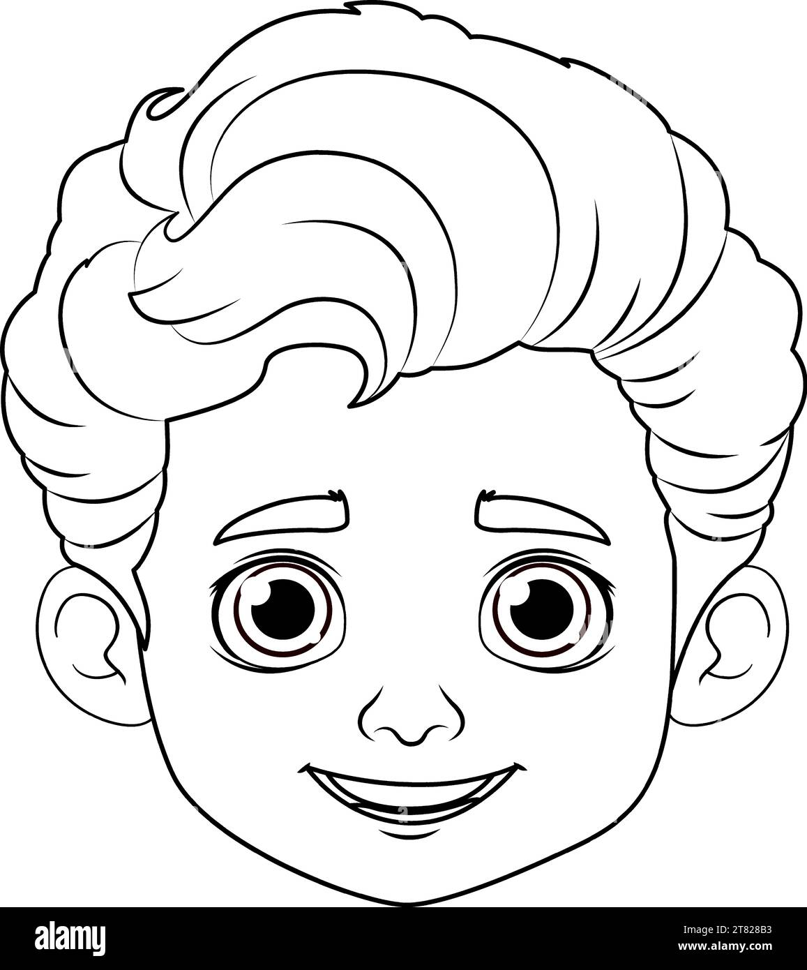 Boy picture coloring page Cut Out Stock Images & Pictures - Alamy