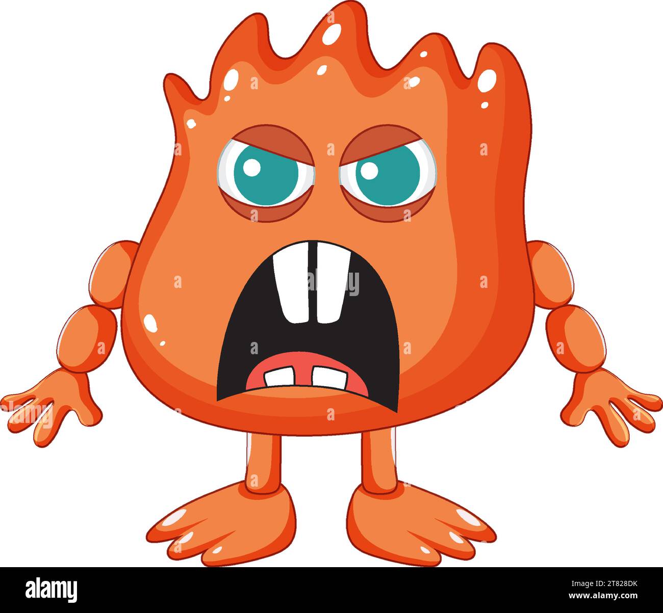 A vibrant and playful cartoon character with big teeth Stock Vector ...