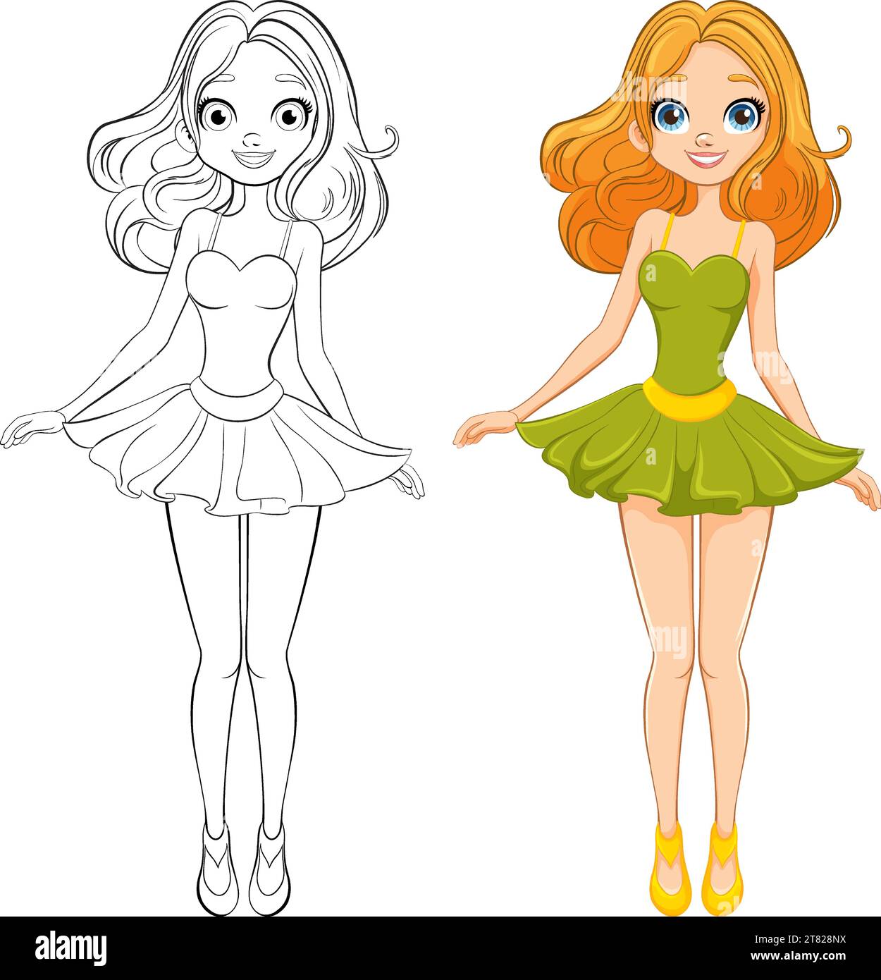 A whimsical doodle outline for coloring pages Stock Vector Image & Art ...