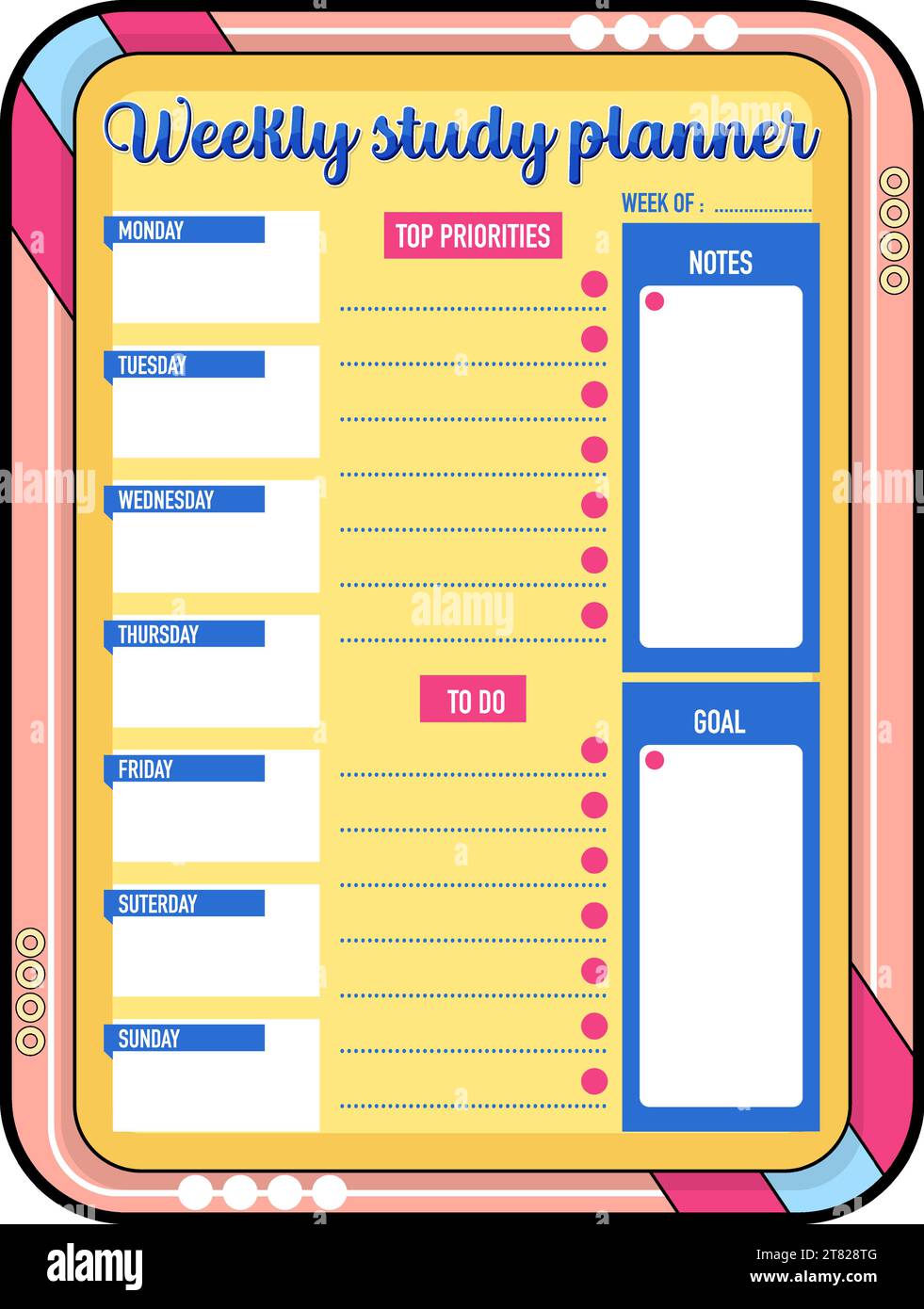 Organize and manage student tasks and lesson plans Stock Vector Image ...