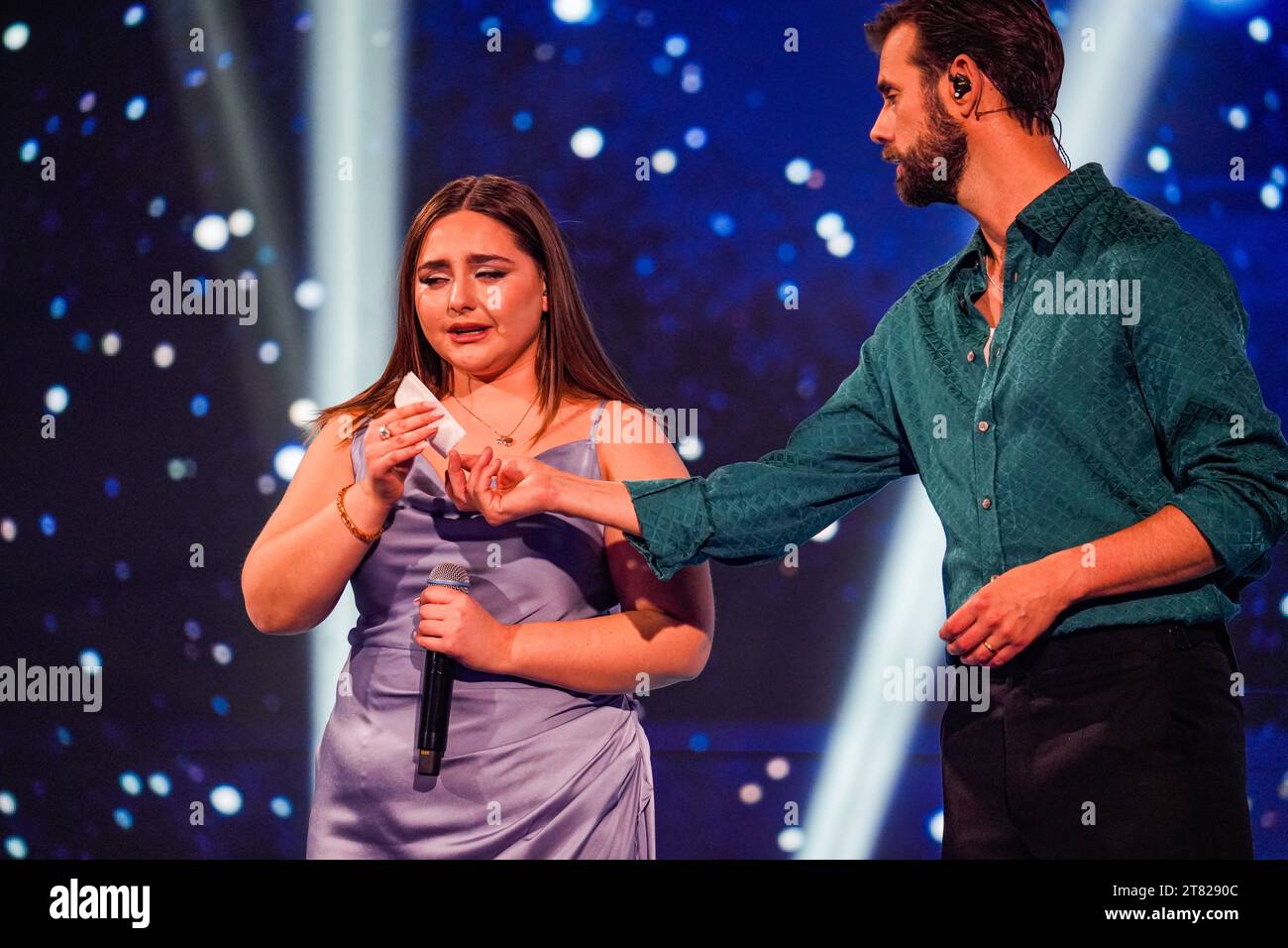 Stockholm, NEP Studios, Sweden, 11 17 2023, Idol Fridays Final 7. Louisa Hoxha Stock Photo - Alamy