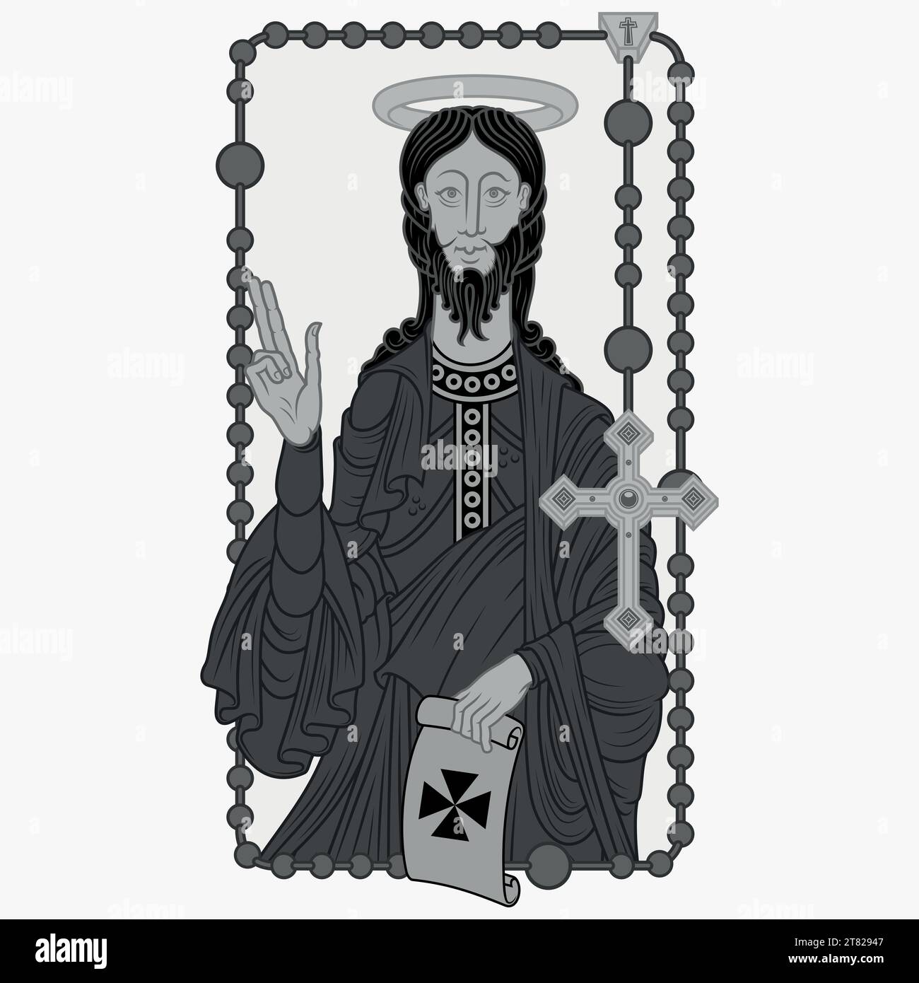 Vector design of Apostle Saint James with old parchment, Apostle Saint ...