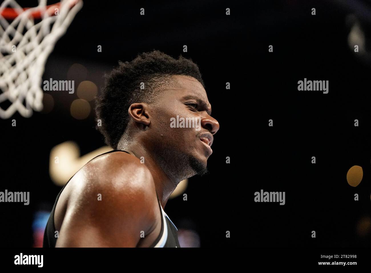 Atlanta Hawks center Clint Capela (15) walks on the court during the ...