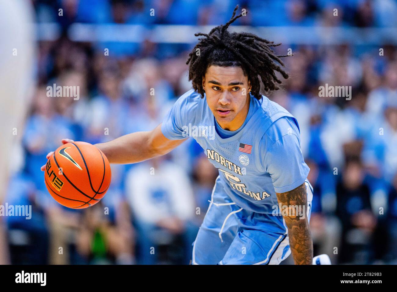 November 17, 2023: North Carolina Tar Heels guard Elliott Cadeau (2 ...
