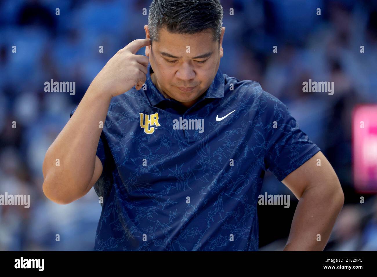 UC Riverside head coach Mike Magpayo reacts after a play during the ...
