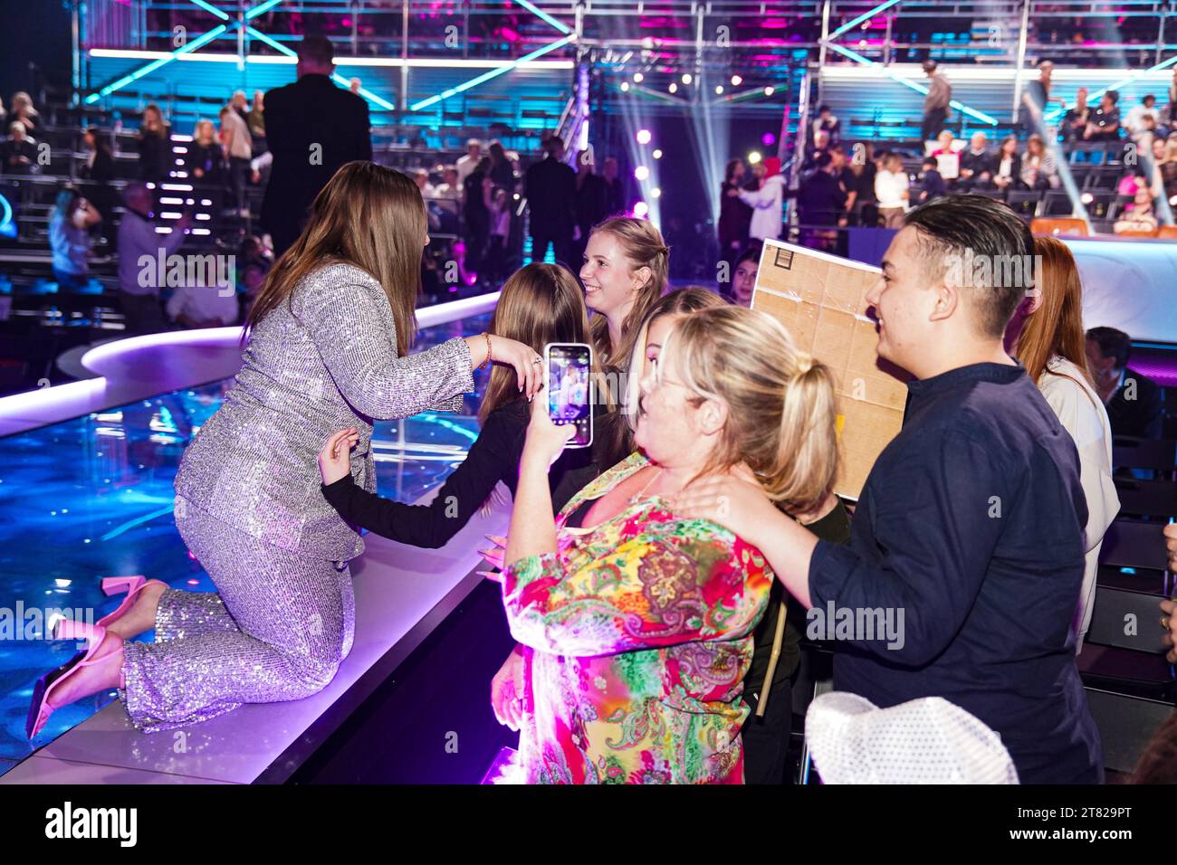 Stockholm, NEP Studios, Sweden, 11 17 2023, Idol Fridays Final 7. Louisa Hoxha Stock Photo - Alamy