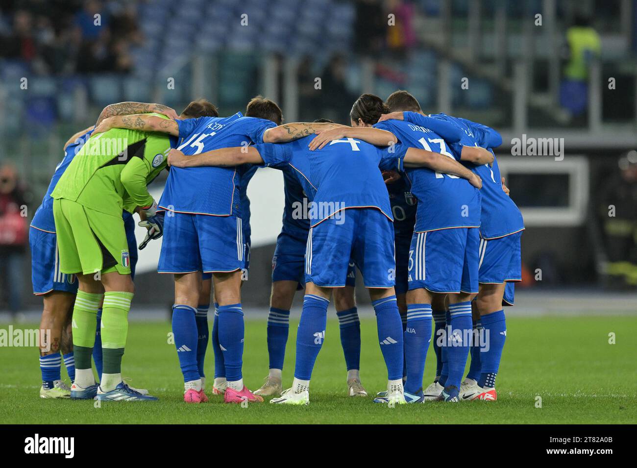 the starting line up of Italy during Uefa Euro 2024 Qualifiers Football ...