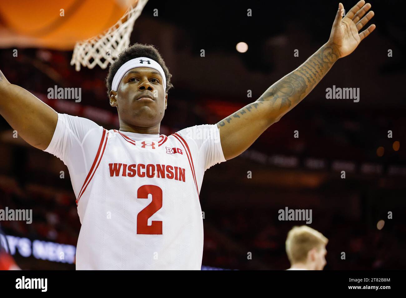 Madison, WI, USA. 17th Nov, 2023. Wisconsin Badgers guard AJ Storr (2 ...