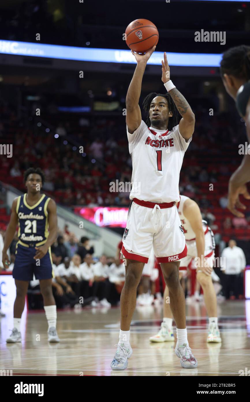 RALEIGH, NC - NOVEMBER 17: North Carolina State Wolfpack guard Jayden ...