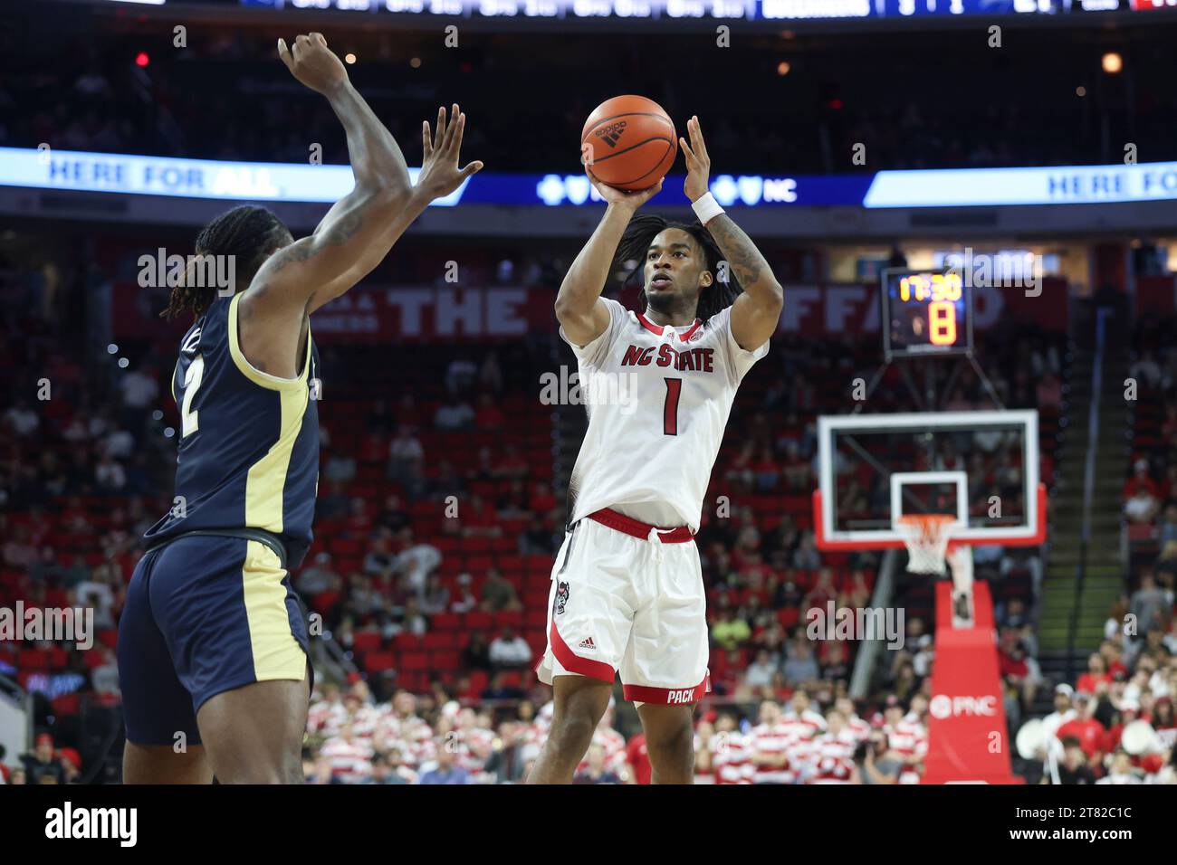 RALEIGH, NC - NOVEMBER 17: North Carolina State Wolfpack guard Jayden ...