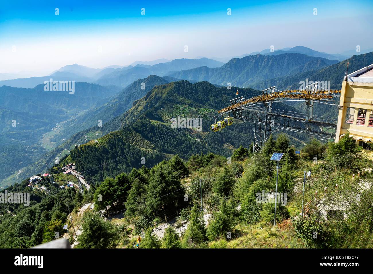 Cable car to Surkanda devi temple near kanatal, uttarakhand, India ...