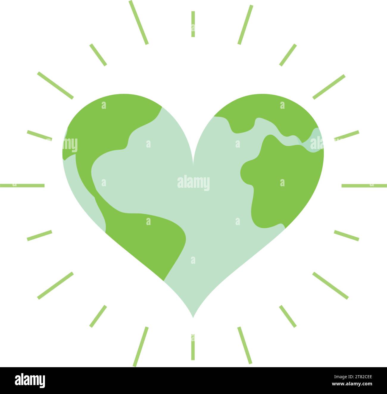 earth in heart shape Stock Vector Image & Art - Alamy
