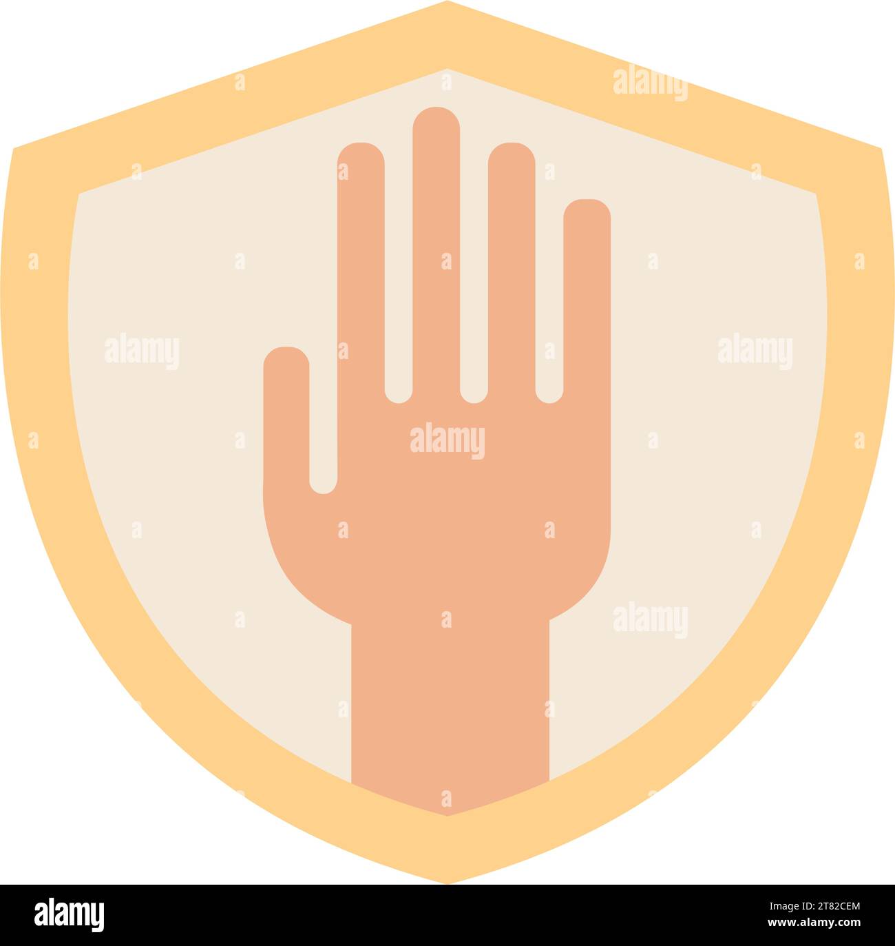 hand on badge Stock Vector Image & Art - Alamy