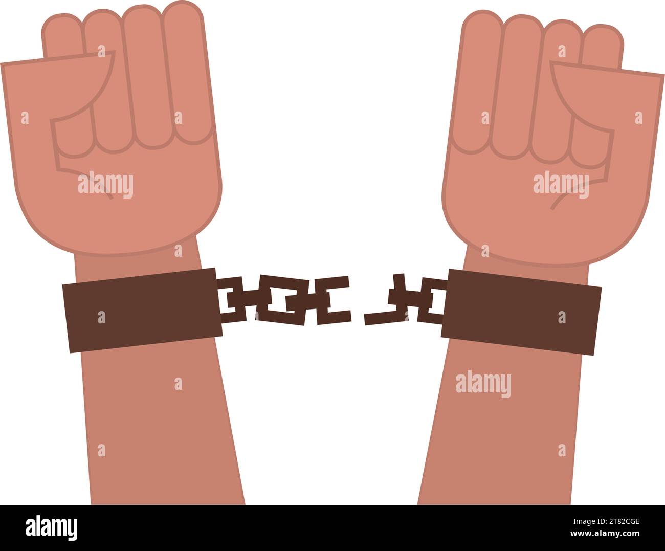 hands breaking handcuffs Stock Vector Image & Art - Alamy