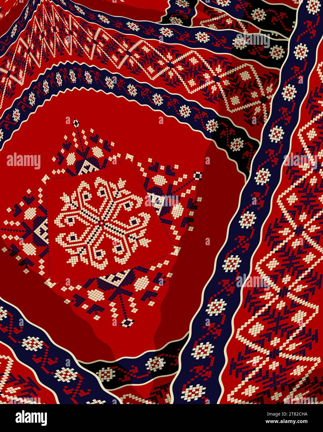 Romanian traditional background, vector illustration Stock Photo - Alamy