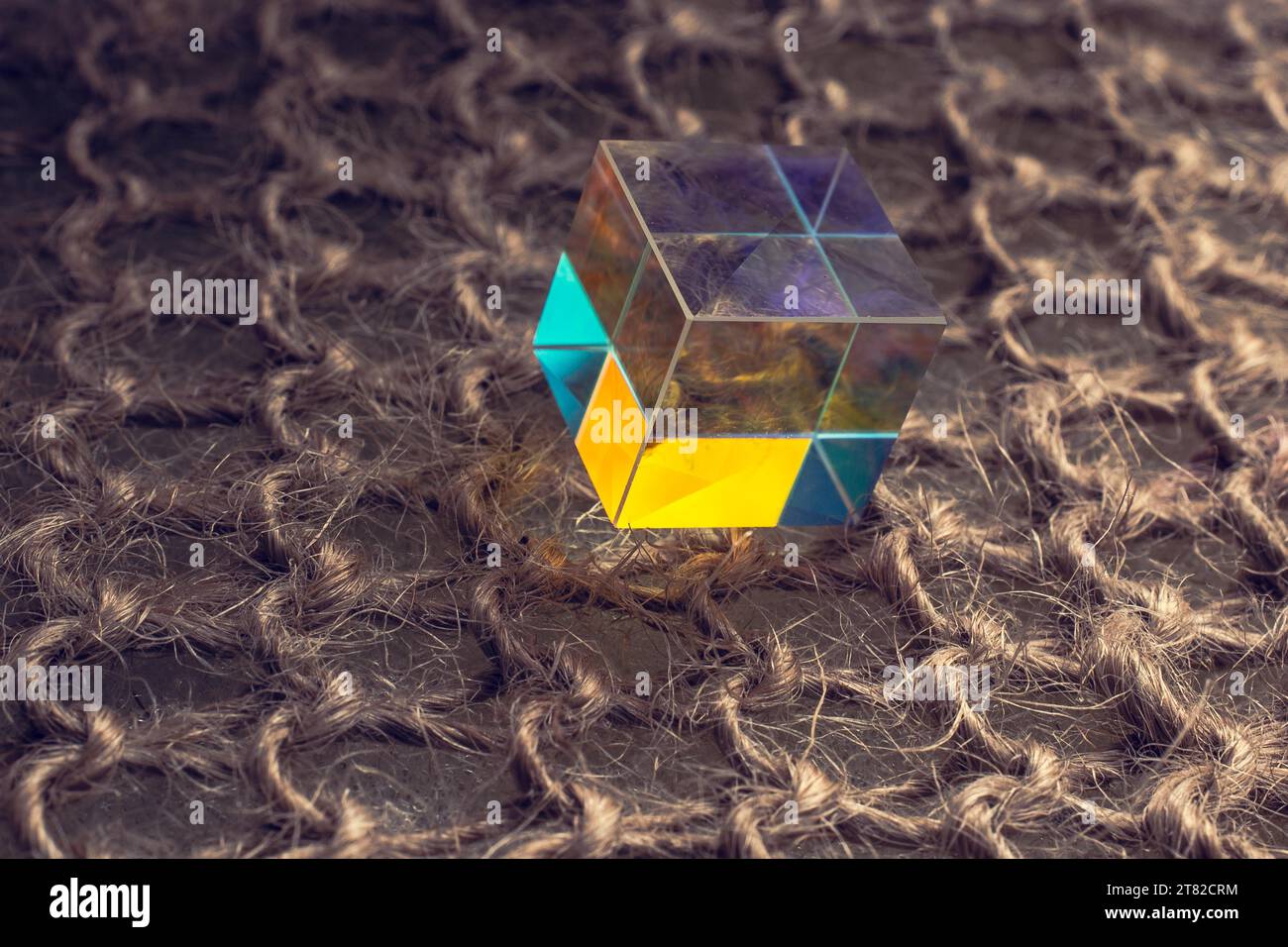 Optical glass cube Light dispersion, spectrum. Physics optics ray ...