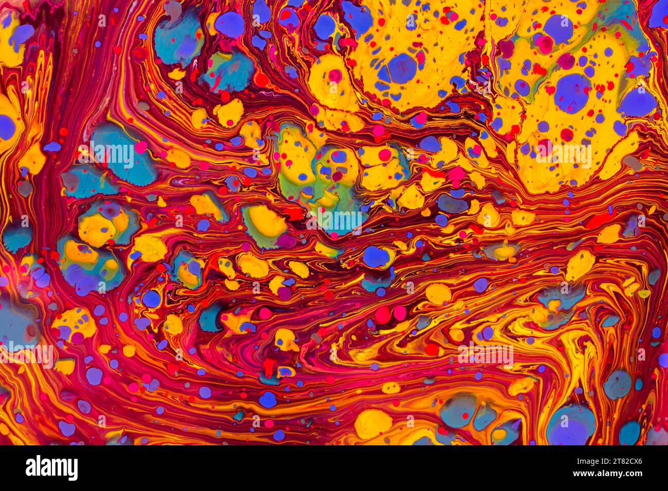 Traditional Ottoman Turkish marbling art patterns as abstract colorful ...