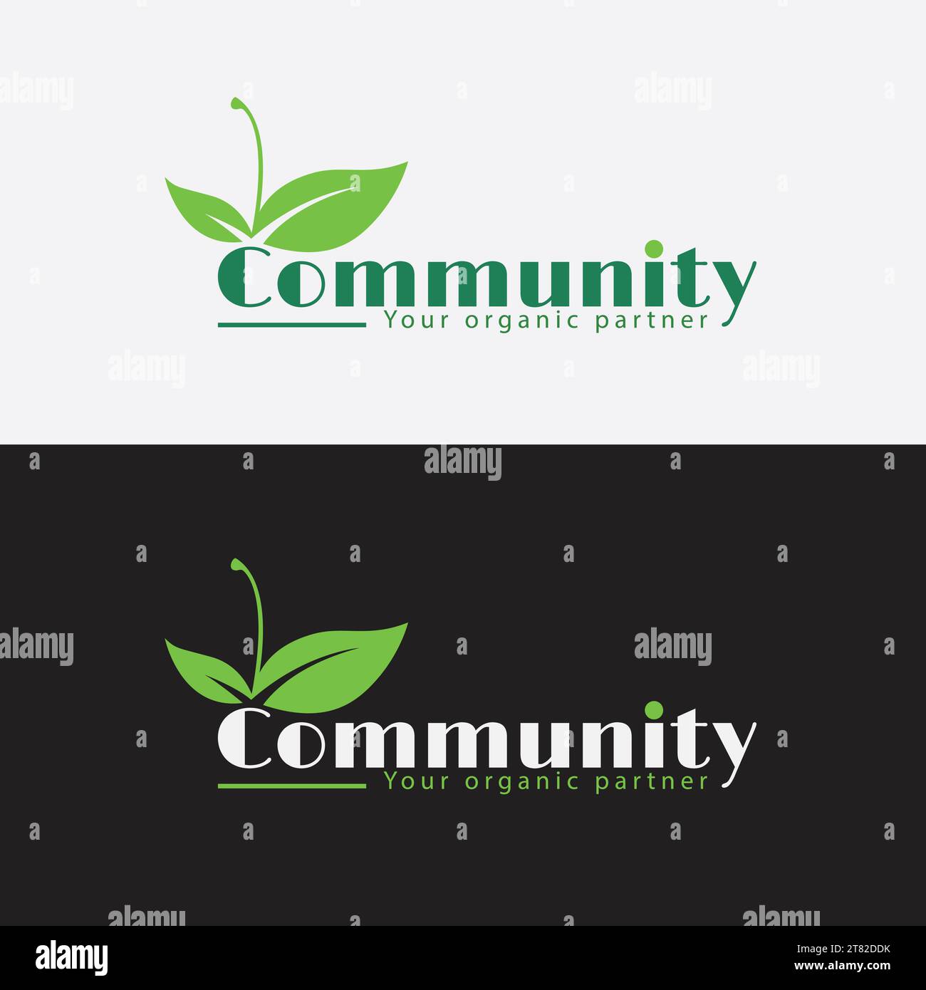 Free vector Organic logo design for Community partner concept Stock ...