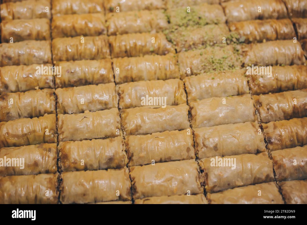 Traditional Turkish dessert Baklava from Istanbul Turkey Stock Photo ...