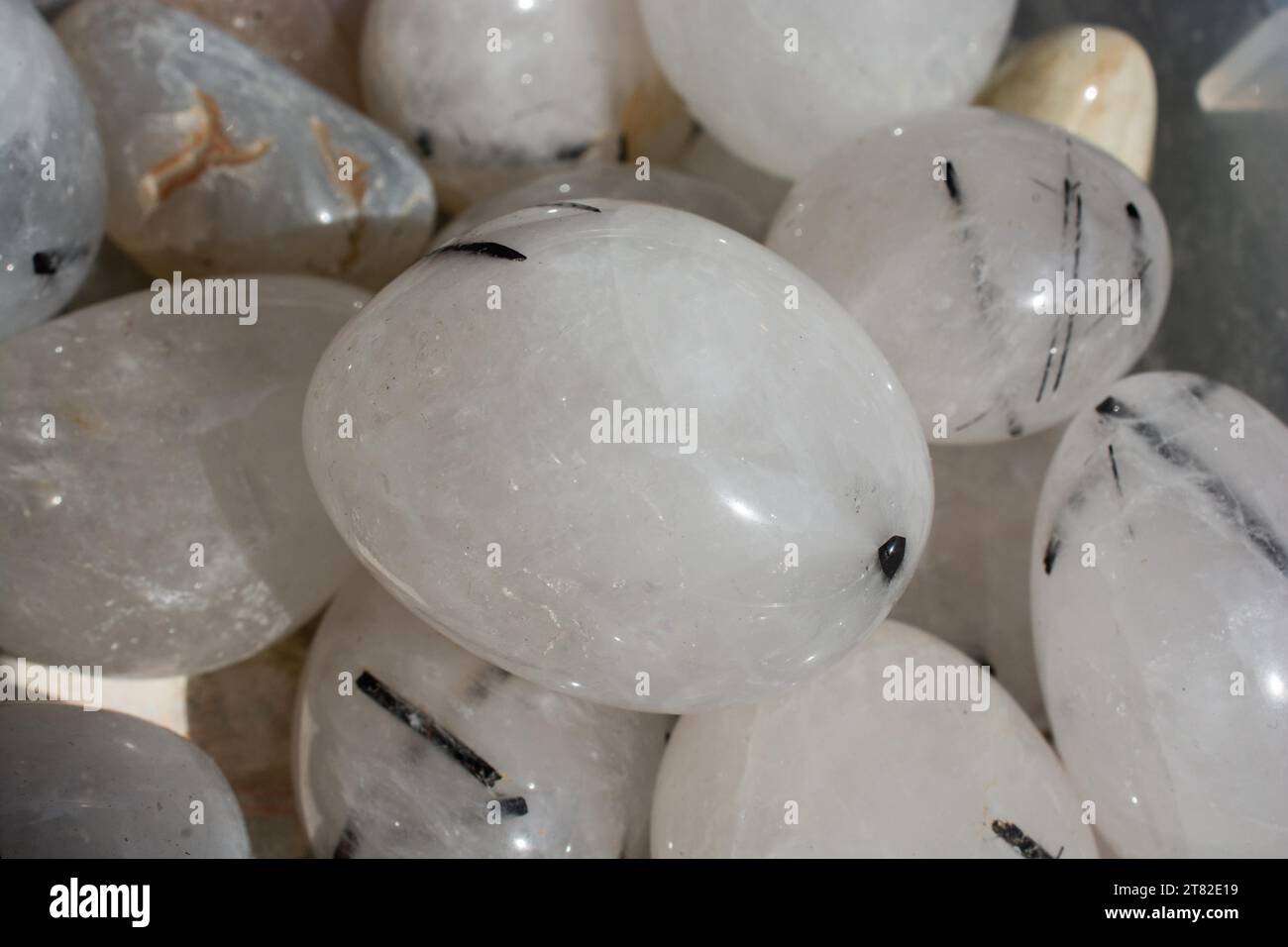 Bright Colorful marble eggs as natural mineral rock specimen Stock ...