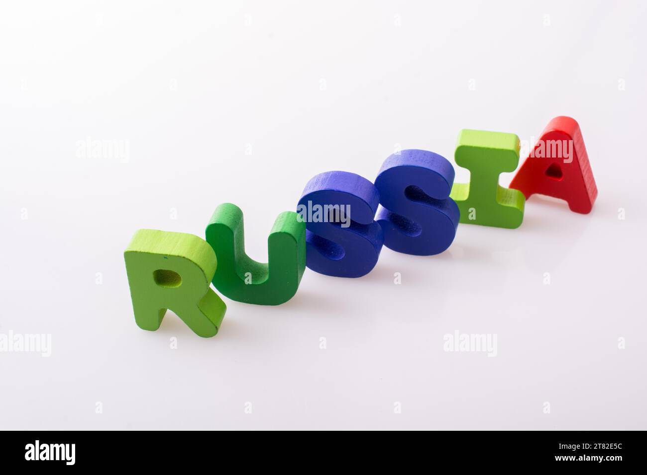 The word Russia written with colorful letter blocks Stock Photo - Alamy