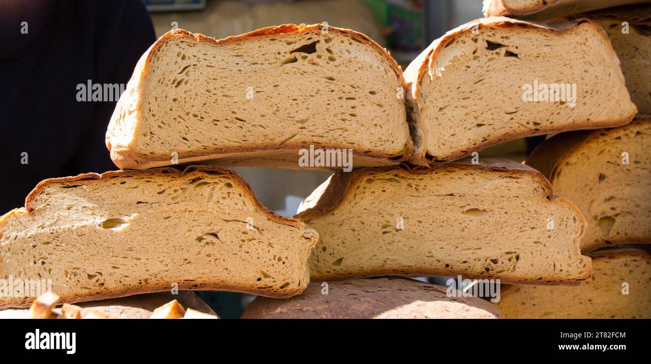 Traditional Turkish style made bread loaf Stock Photo - Alamy