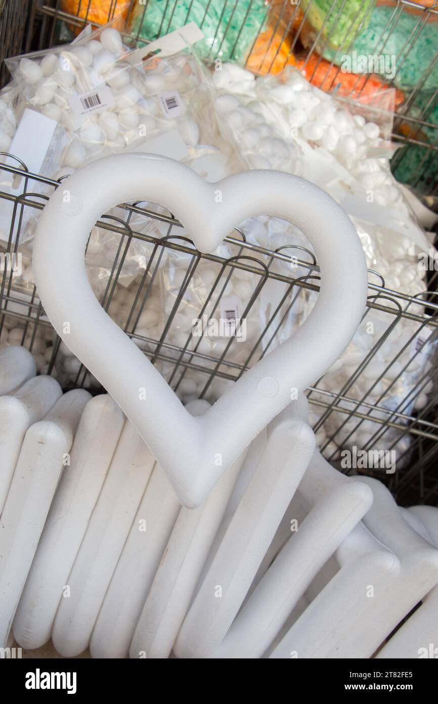 Colorful decorative objects in the shape of a heart Stock Photo - Alamy