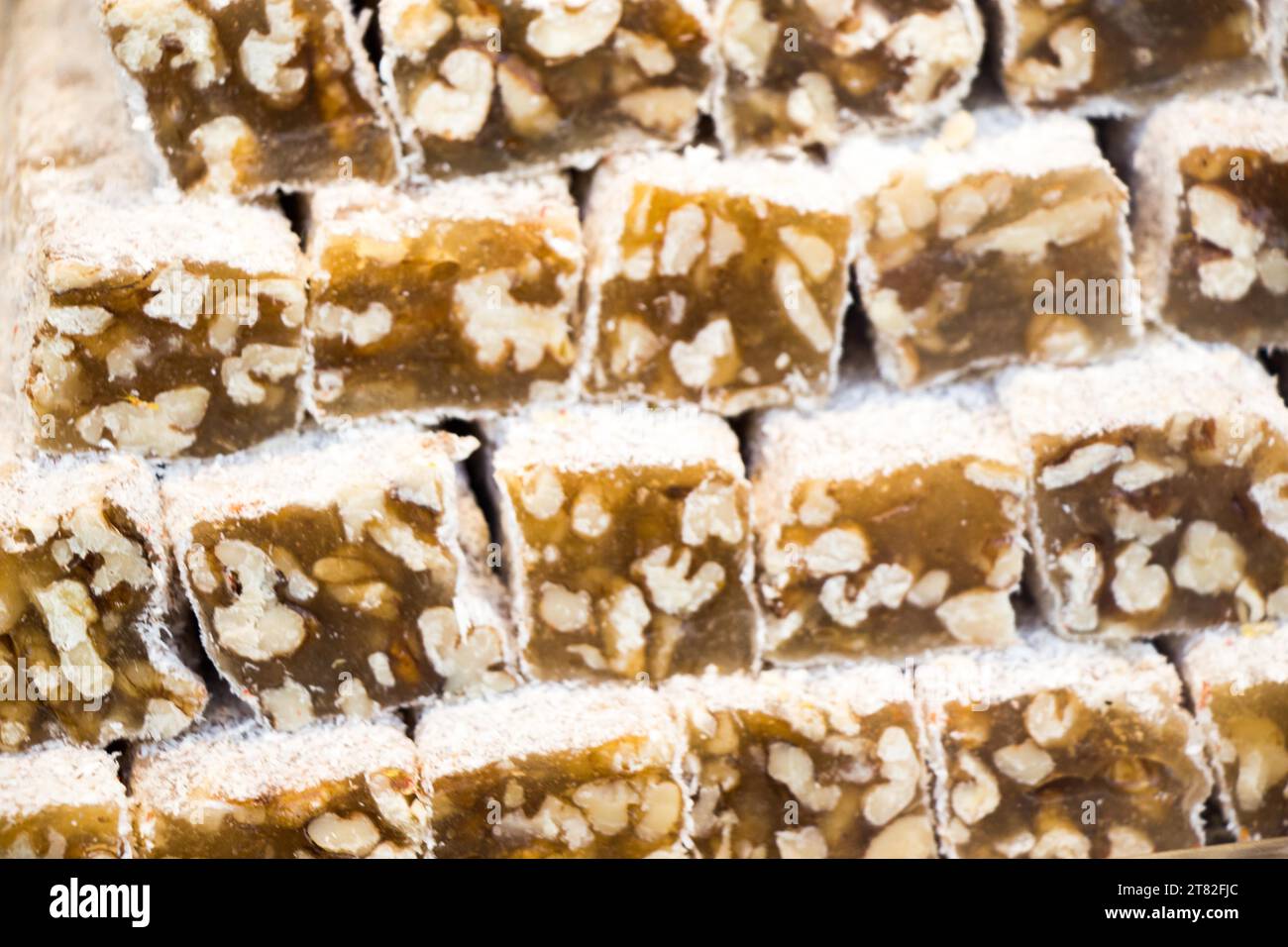Load of traditional turkish delight rahat lokum Stock Photo - Alamy