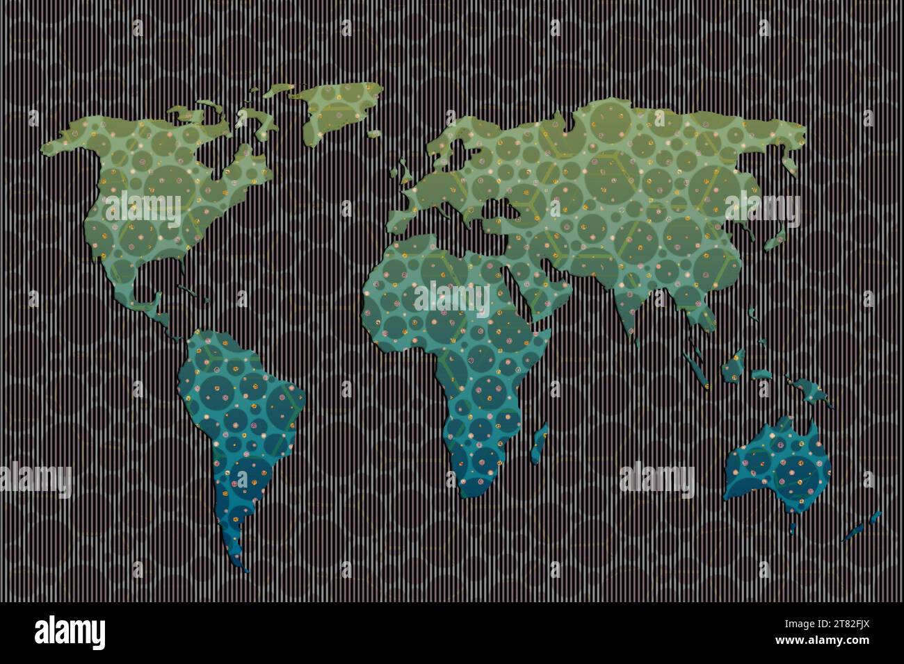 World map design. Earth with continents. Map of europe and america ...
