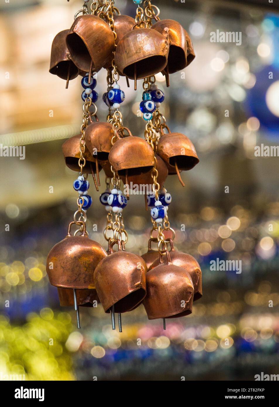 Antique old style retro metal bell used for animals such as cow, sheep ...