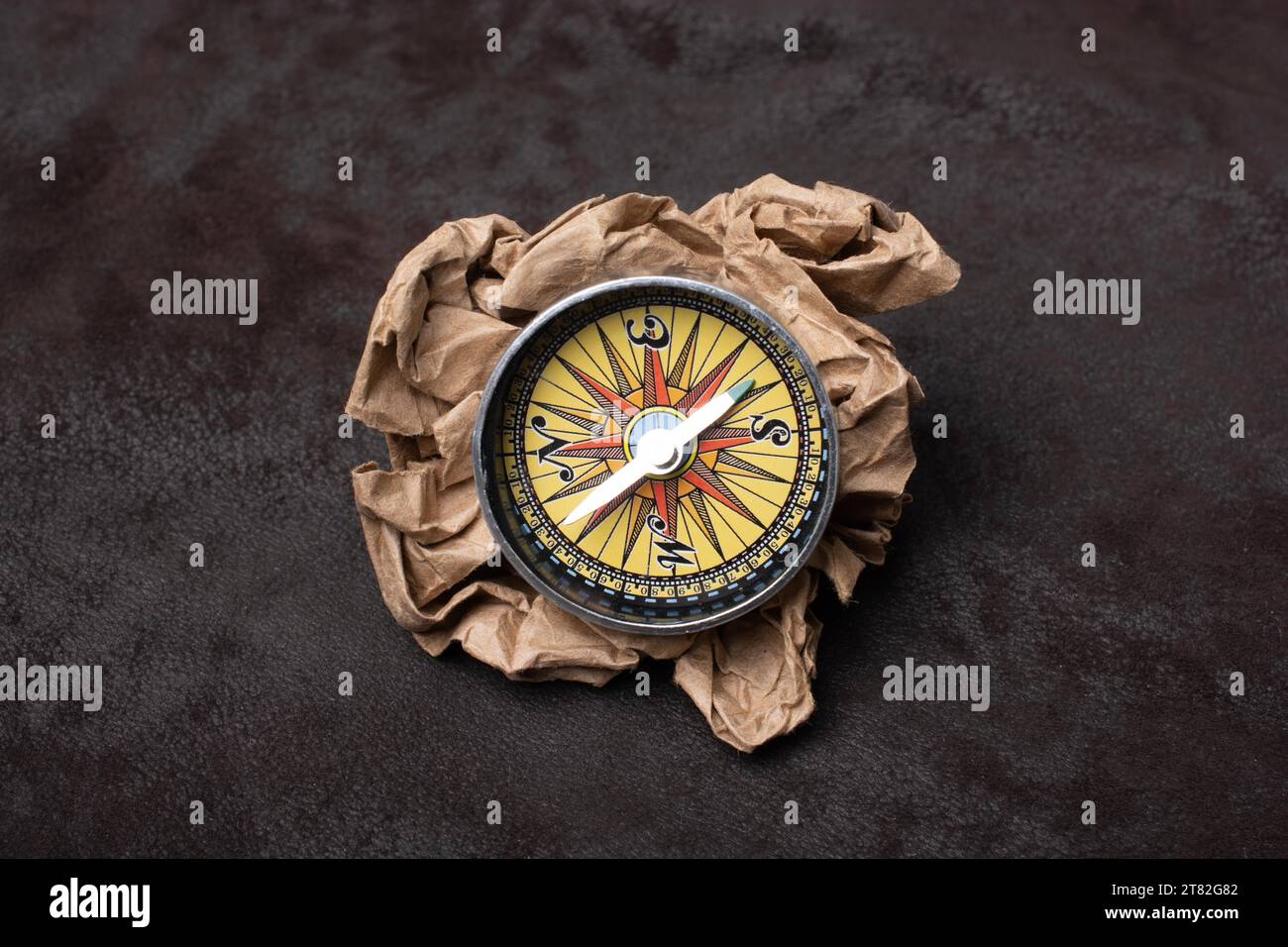 Magnetic compass tool as a concept of traveling Stock Photo - Alamy