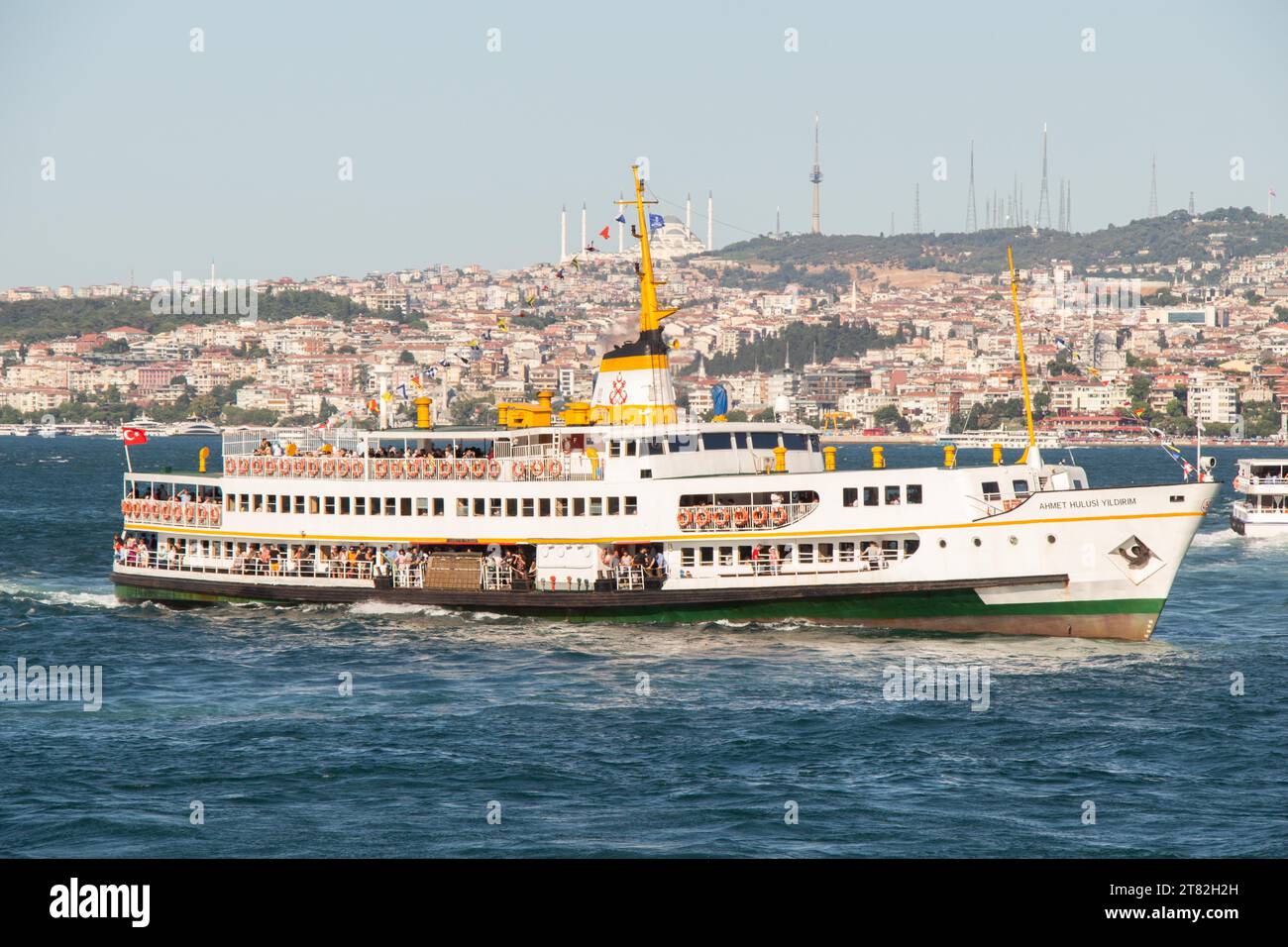 Passengers use ferries in Istanbul between two continents Stock Photo ...