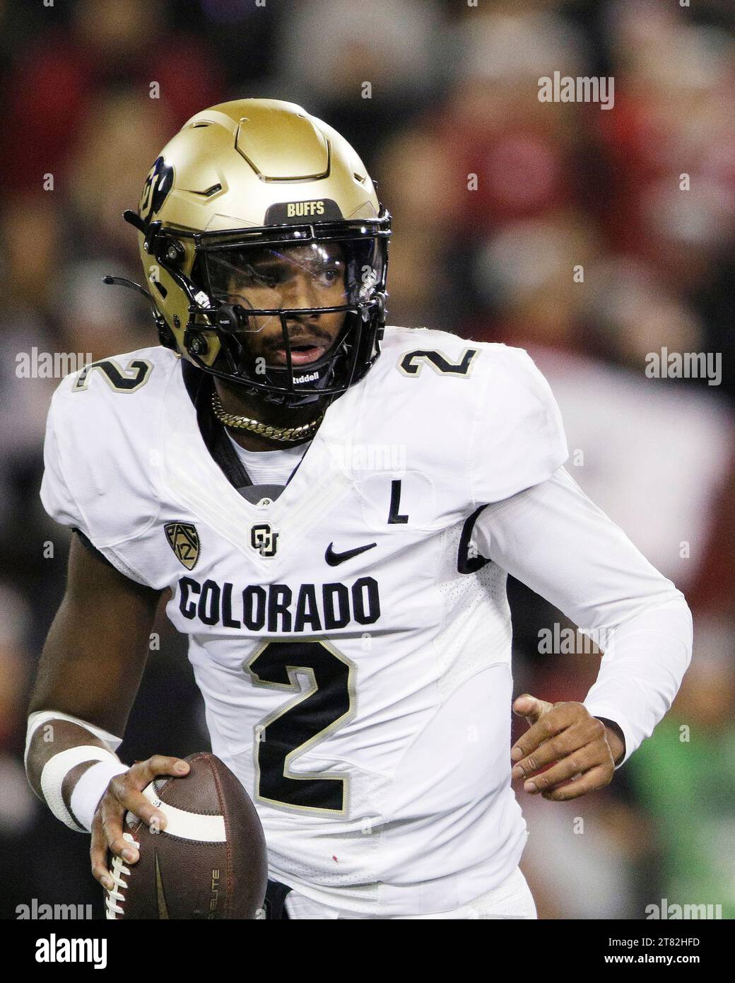 Colorado quarterback Shedeur Sanders prepares to throw a pass during ...