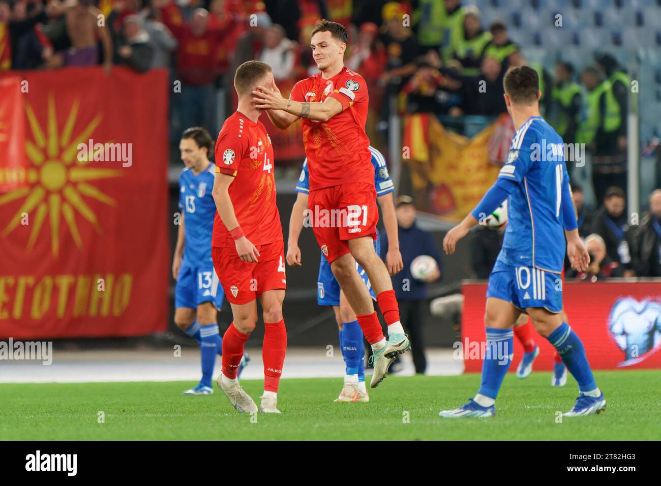 Rome, Italy. 17th Nov, 2023. Jani Atanasov of North Macedonia ...