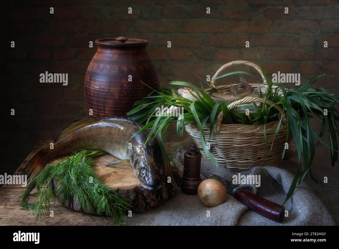 Still life with fish hi-res stock photography and images - Alamy